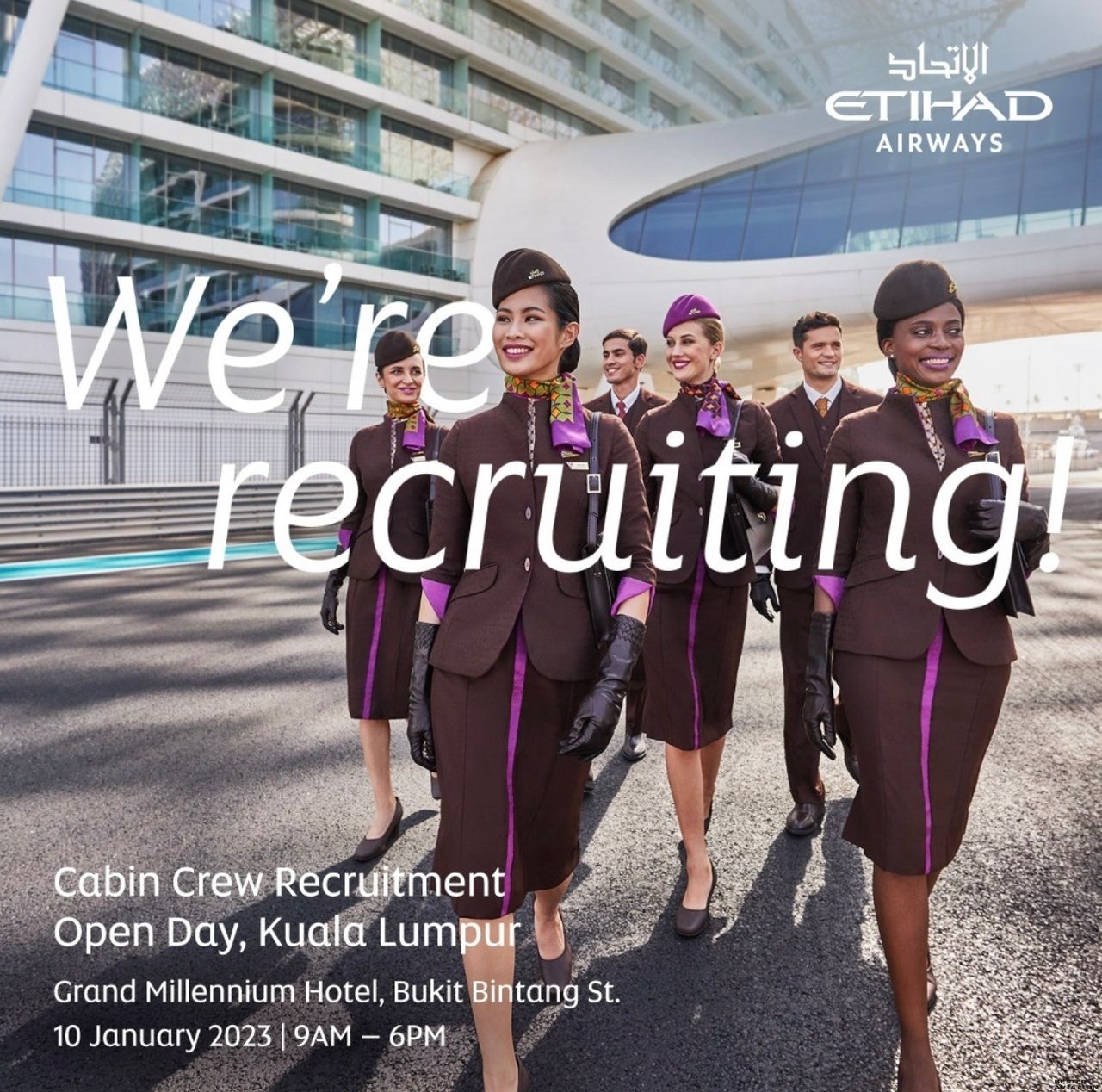 Etihad Airways Cabin Crew Open Day [Kuala Lumpur] (10 January 2023 ...